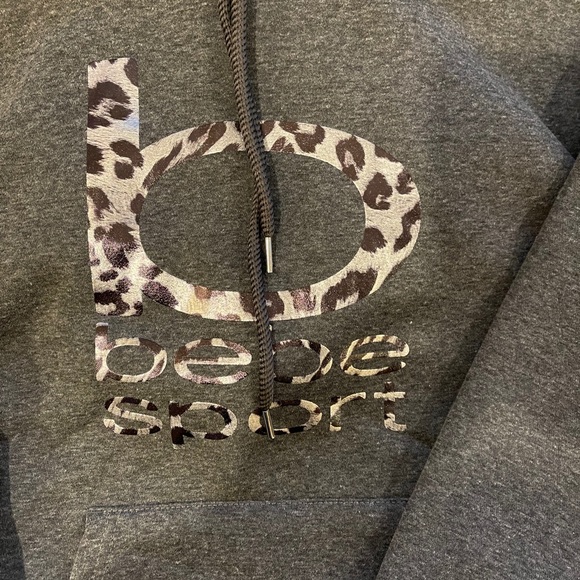 Tops | Bebe Sport Logo Hoodie | Poshmark